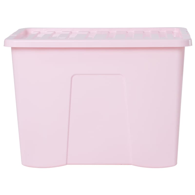 Storage Box 80L - Pink | Storage Boxes | B&M