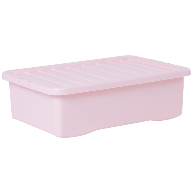 Underbed Storage Box 32L - Pink | Storage Boxes | B&M