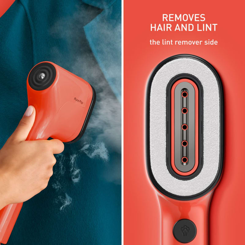 Tefal Pure Pop Garment Steamer - Coral | Steam Cleaners | B&M