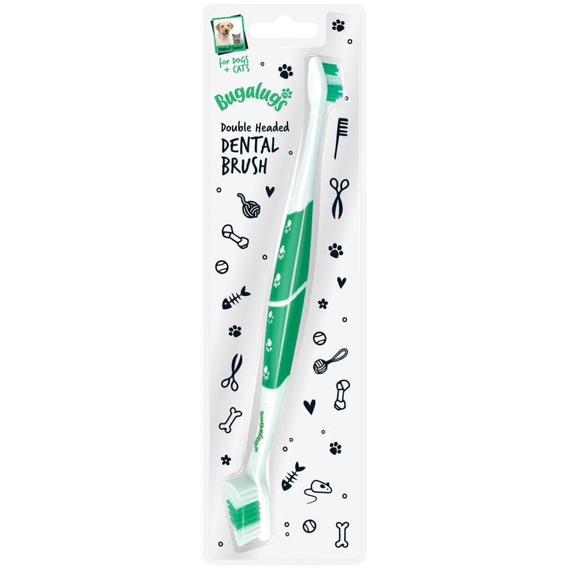 Bugalugs Double Headed Dental Brush | Pet Hygiene | B&M