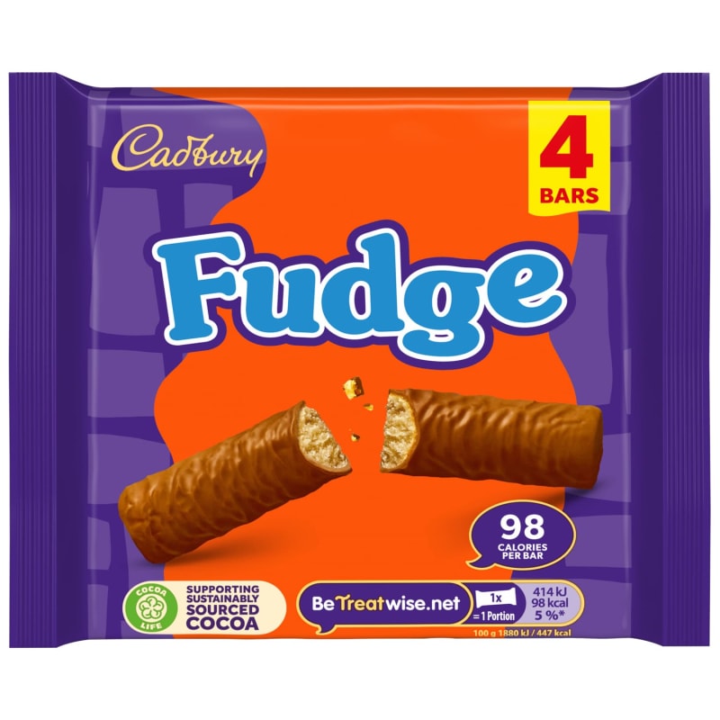 Cadbury Fudge Bars 4pk | Chocolate Multipack | B&M