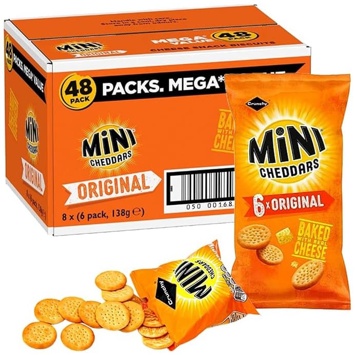 Jacobs Mini Cheddars Original 48pk | Crackers - B&M