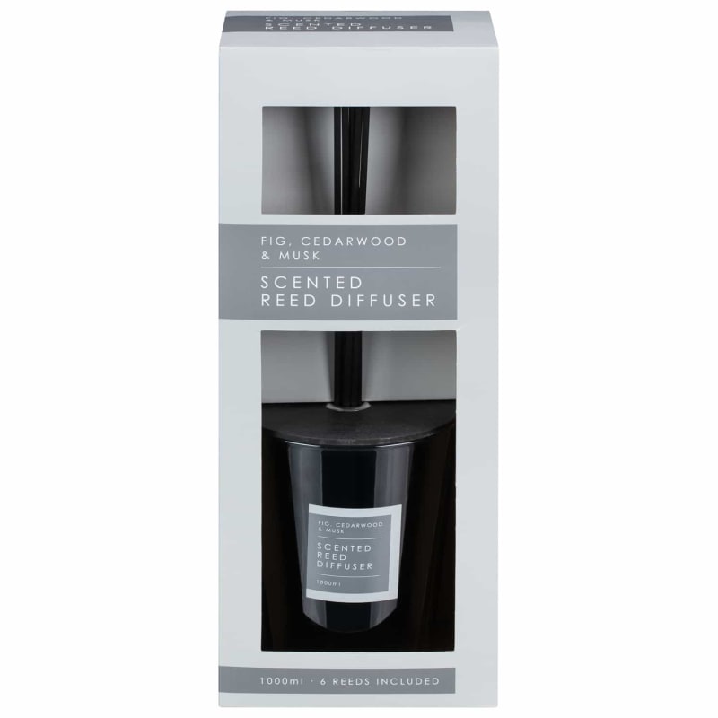Large Scented Reed Diffuser 100ml - Fig, Cedarwood & Musk | Diffusers | B&M
