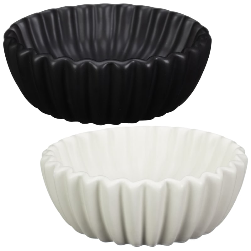 Ceramic Scalloped Edge Dish - Black | Decorative Accessories | B&M