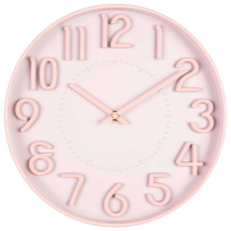 3D Bubble Wall Clock - Pink | Clocks | B&M