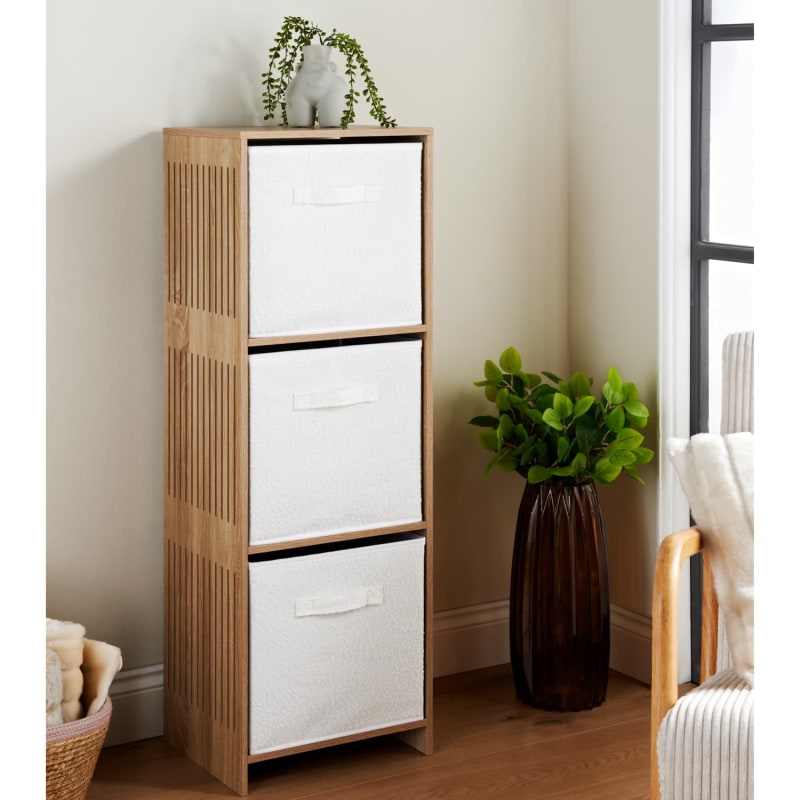 Simply 3 Cube Unit with Baskets | Storage & Shelving | B&M