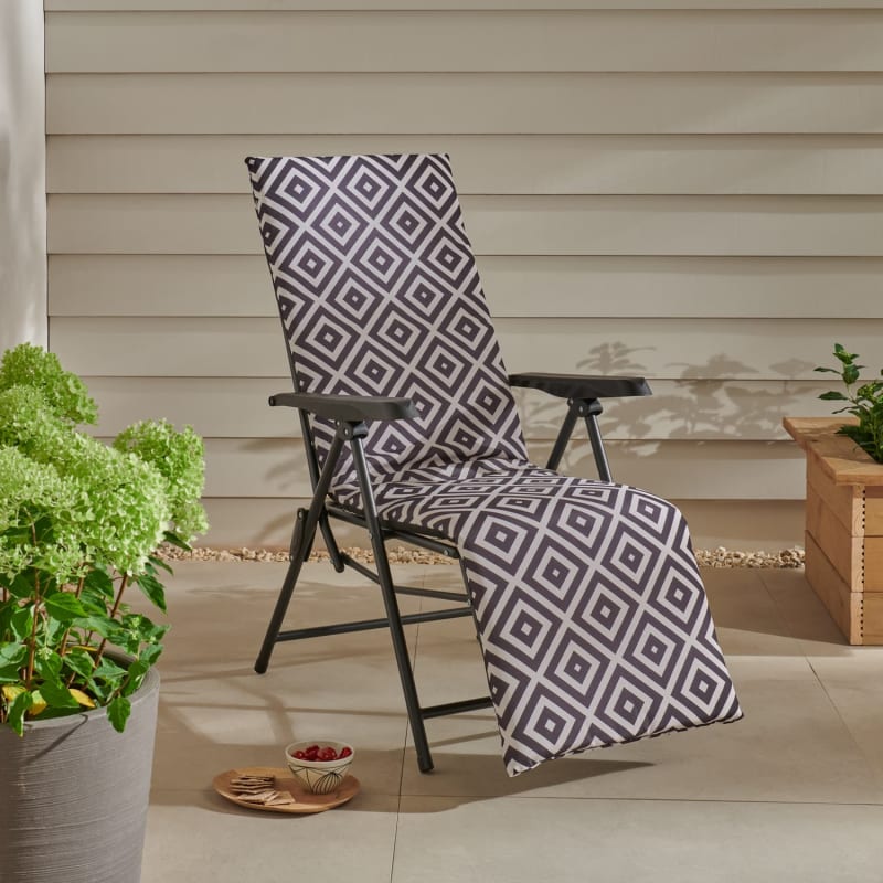 Multi Position Padded Relaxer - Geo | Garden Furniture | B&M