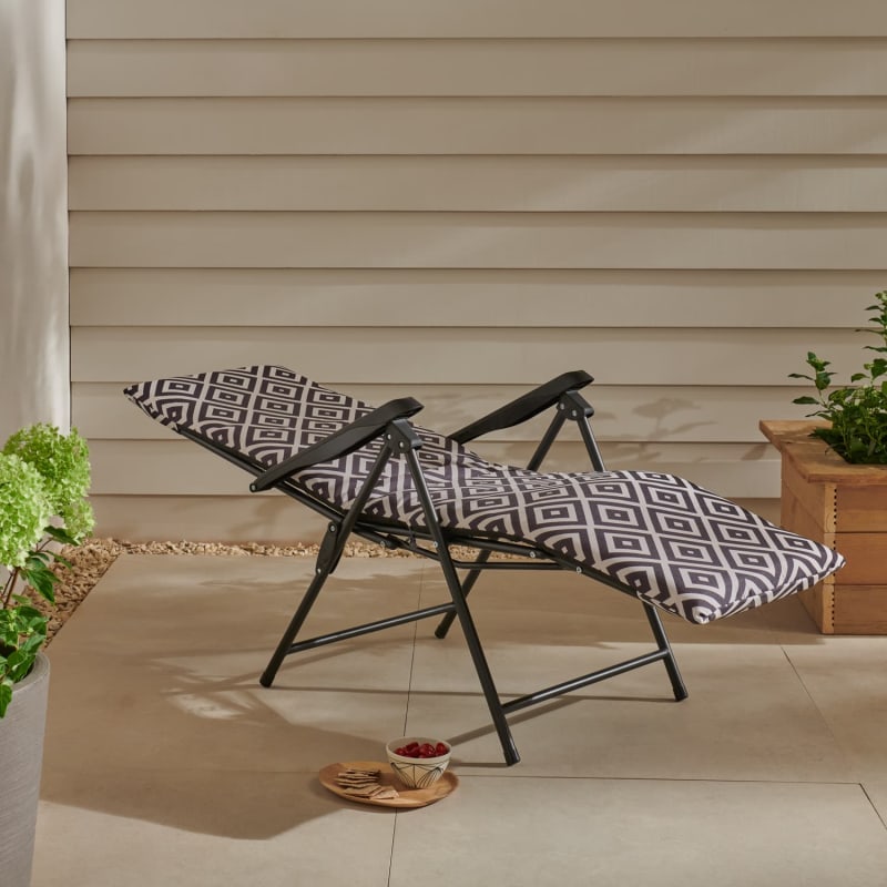 Multi Position Padded Relaxer - Geo | Garden Furniture | B&M