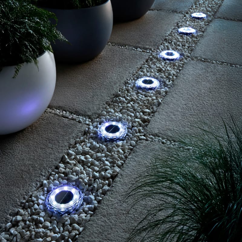 Mason & Jones Crystal Effect Ground Lights 6pk | Solar Lights | B&M
