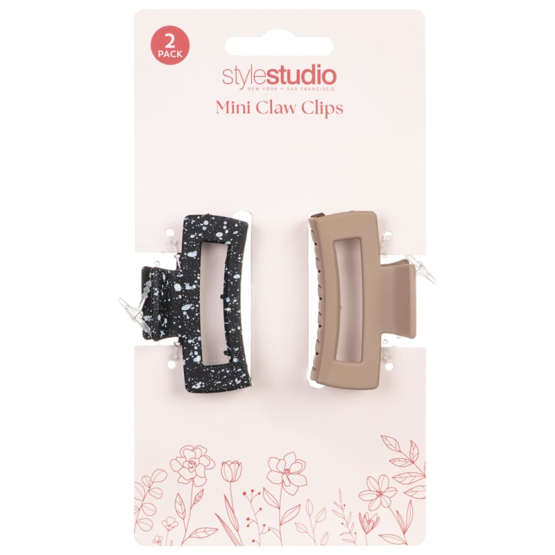 Style Studio Mini Claw Clips 2pk - Rectangle | Hair Care | B&M