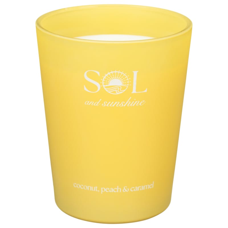 Sol Large Tin Scented Candle - Coconut, Peach & Caramel | Candles | B&M