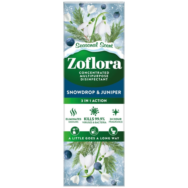 Zoflora Concentrated Disinfectant 250ml - Snowdrop & Juniper | Cleaning ...