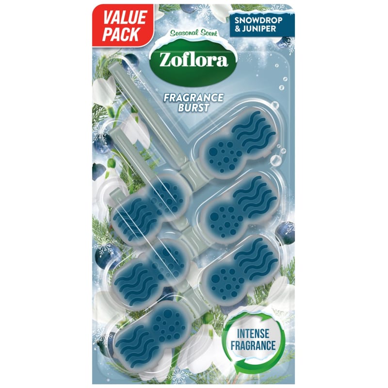 Zoflora Fragrance Burst Rim Blocks 3pk - Snowdrop | Cleaning | B&M
