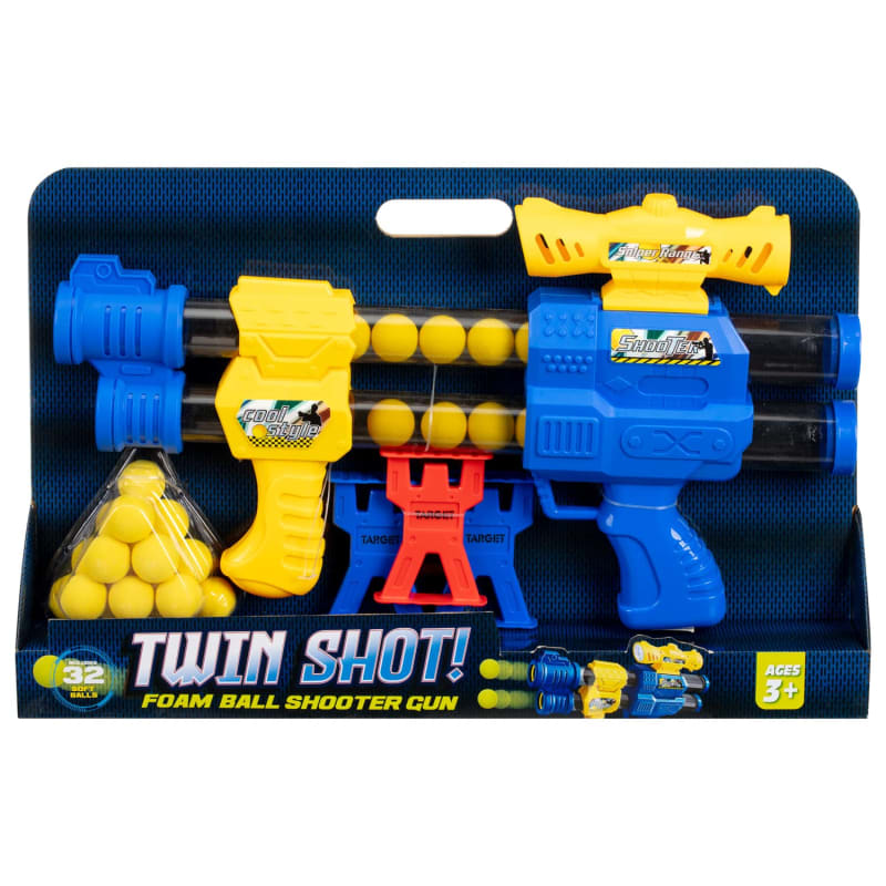 Twin Shot Foam Ball Shooter Gun | Action Playsets | B&M