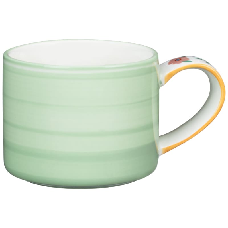 Printed Handle Mug - Green | Mugs | B&M