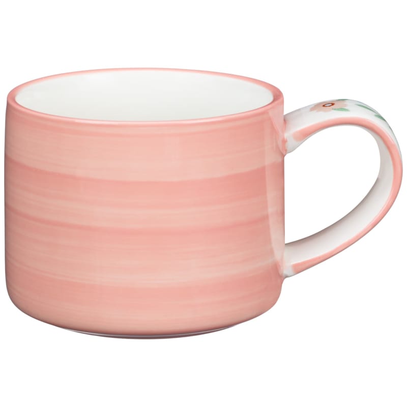 Printed Handle Mug - Pink | Mugs | B&M
