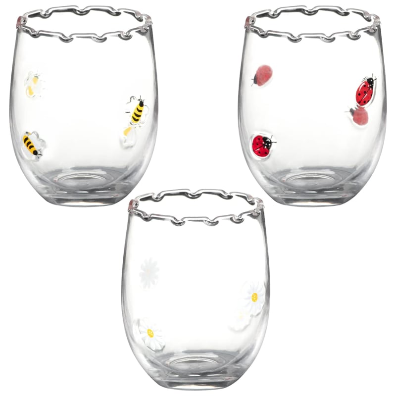 Scallop Embossed Tumbler - Ladybird | Glassware | B&M