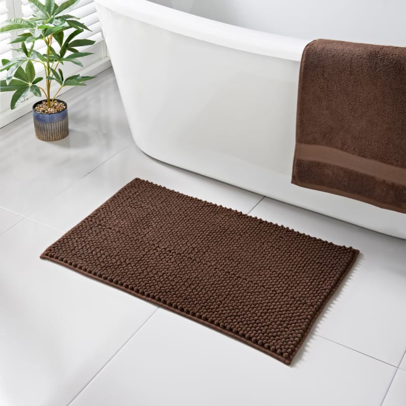Signature Noodle Bath Mat - Chocolate | Bath Mats | B&M