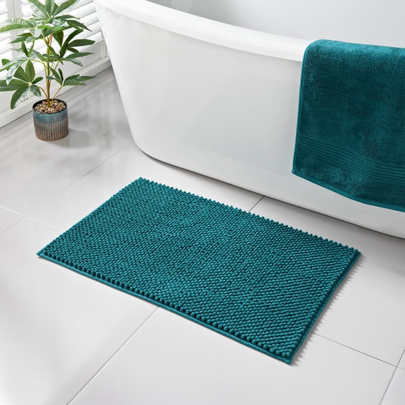 Signature Noodle Bath Mat - Teal | Bath & Pedestal Mats | B&M