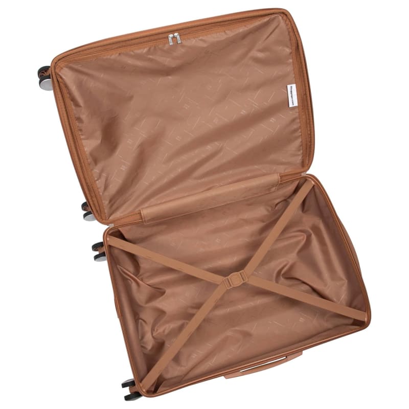 IT Hard Shell Suitcase 71cm - Cream & Tan | Luggage - B&M