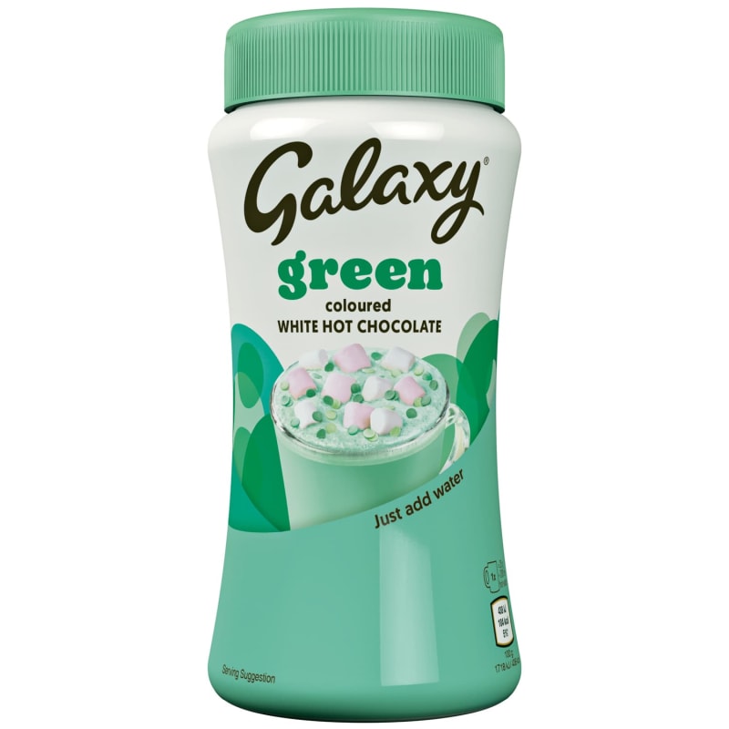 Galaxy Green Coloured White Hot Chocolate | Hot Drinks | B&M