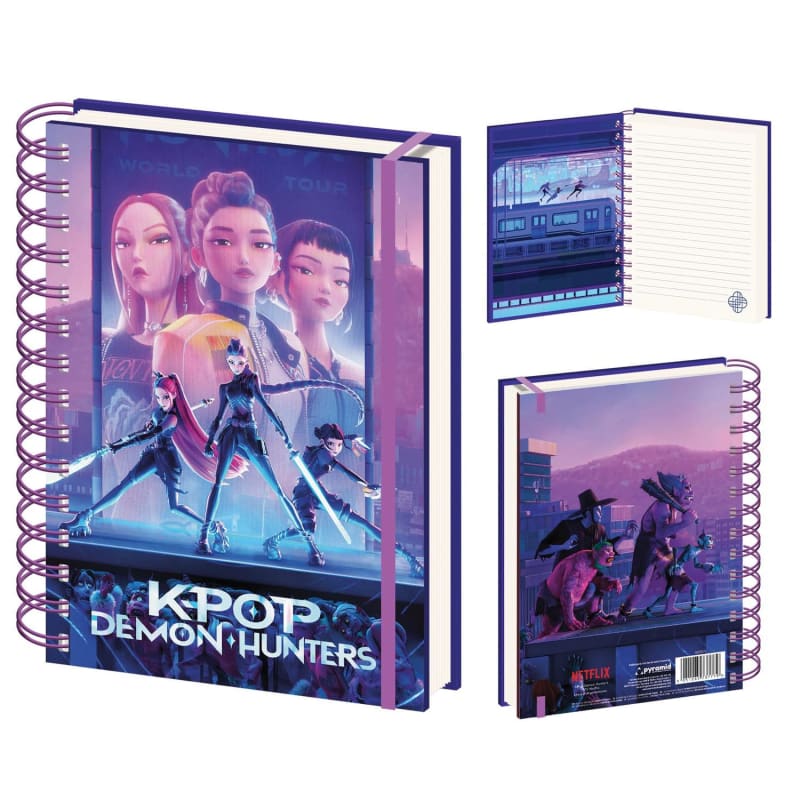 KPop Demon Hunters A5 Wiro Notebook | Novelty Pens | B&M