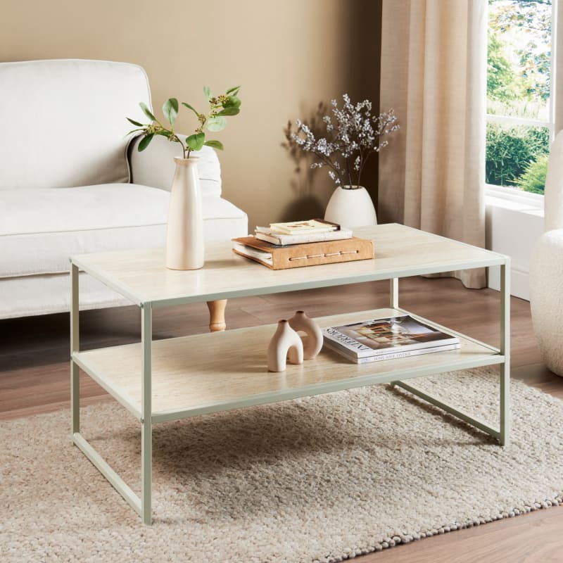 Tromso Coffee Table - Travertine Effect | Living Room Furniture | B&M