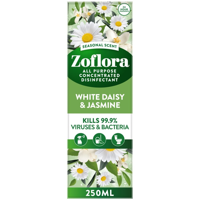 Zoflora Concentrated Disinfectant 250ml - White Daisy & Jasmine | B&M