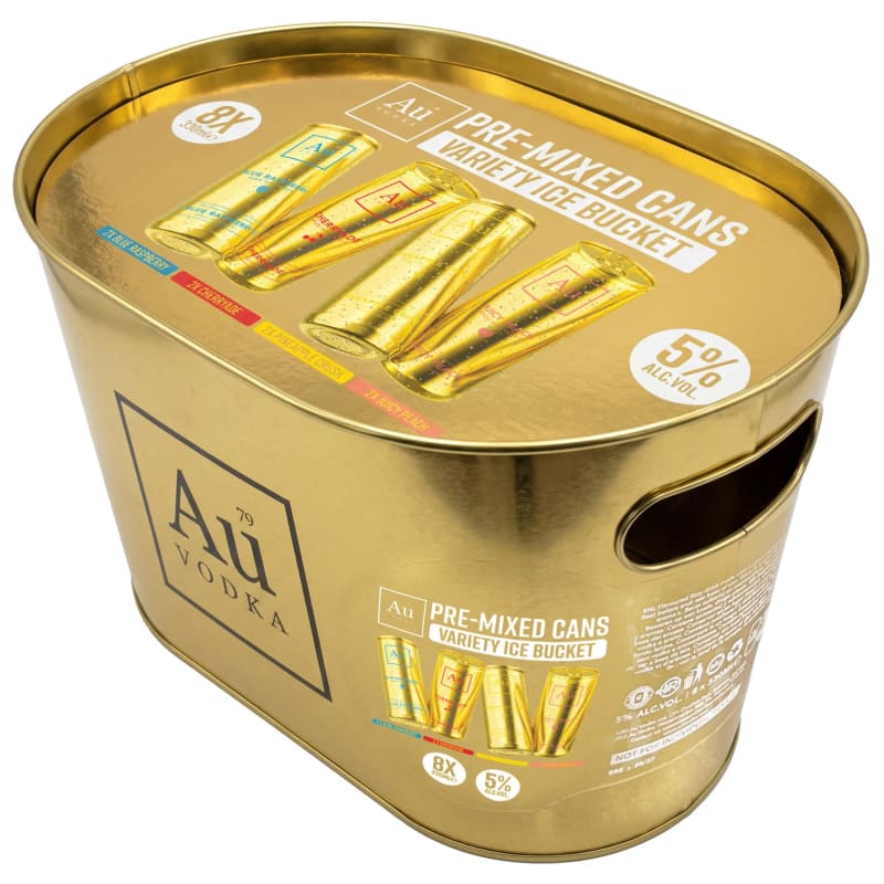 Au Vodka Pre-Mixed Cans Variety Ice Bucket 8pk | Alcohol | B&M