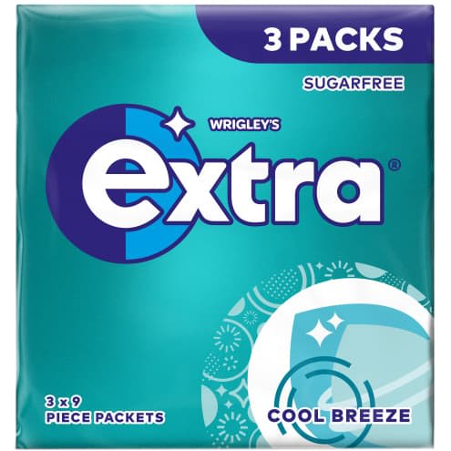 Wrigley s Extra Chewing Gum Cool Breeze 3pk Mints Gum B M Stores