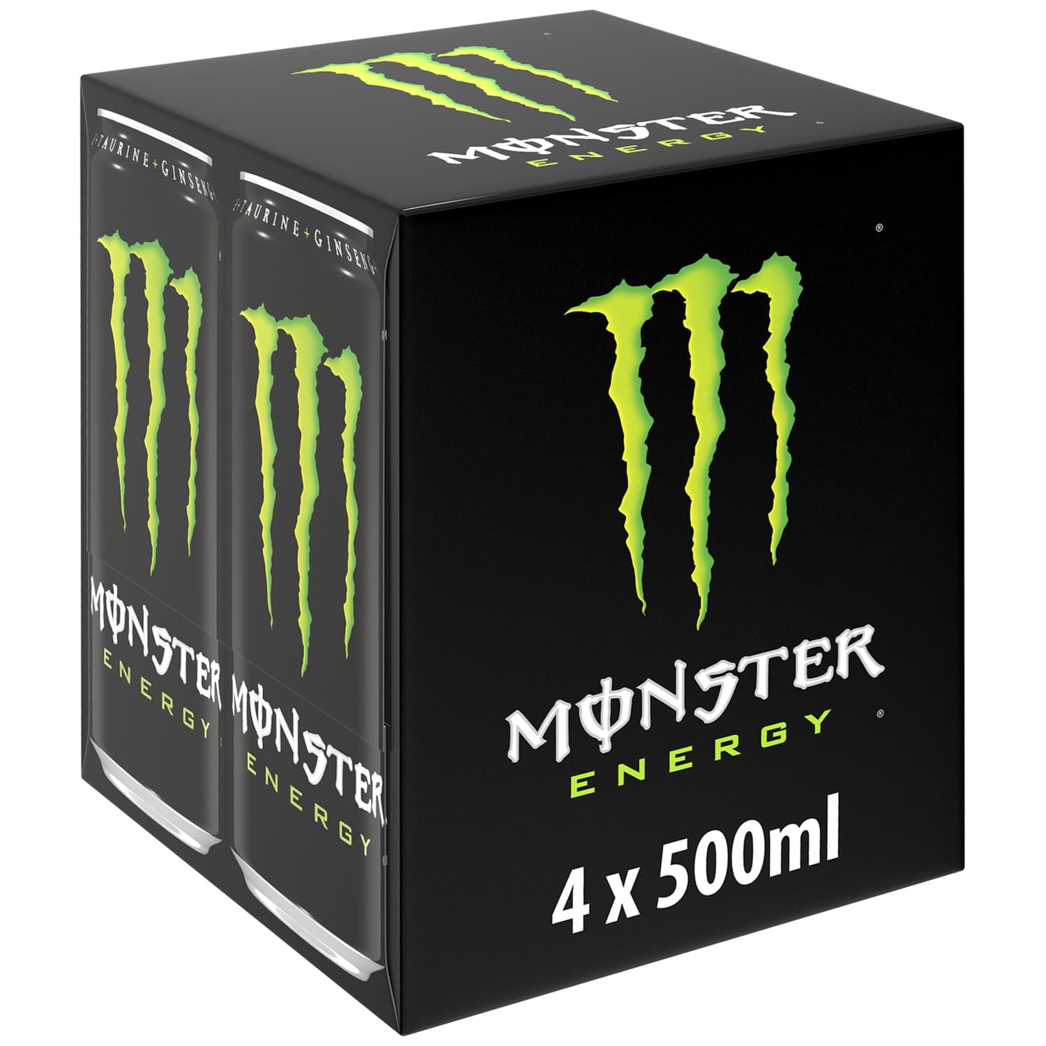 Monster Energy 4 x 500ml Cans | Energy Drinks - B&M
