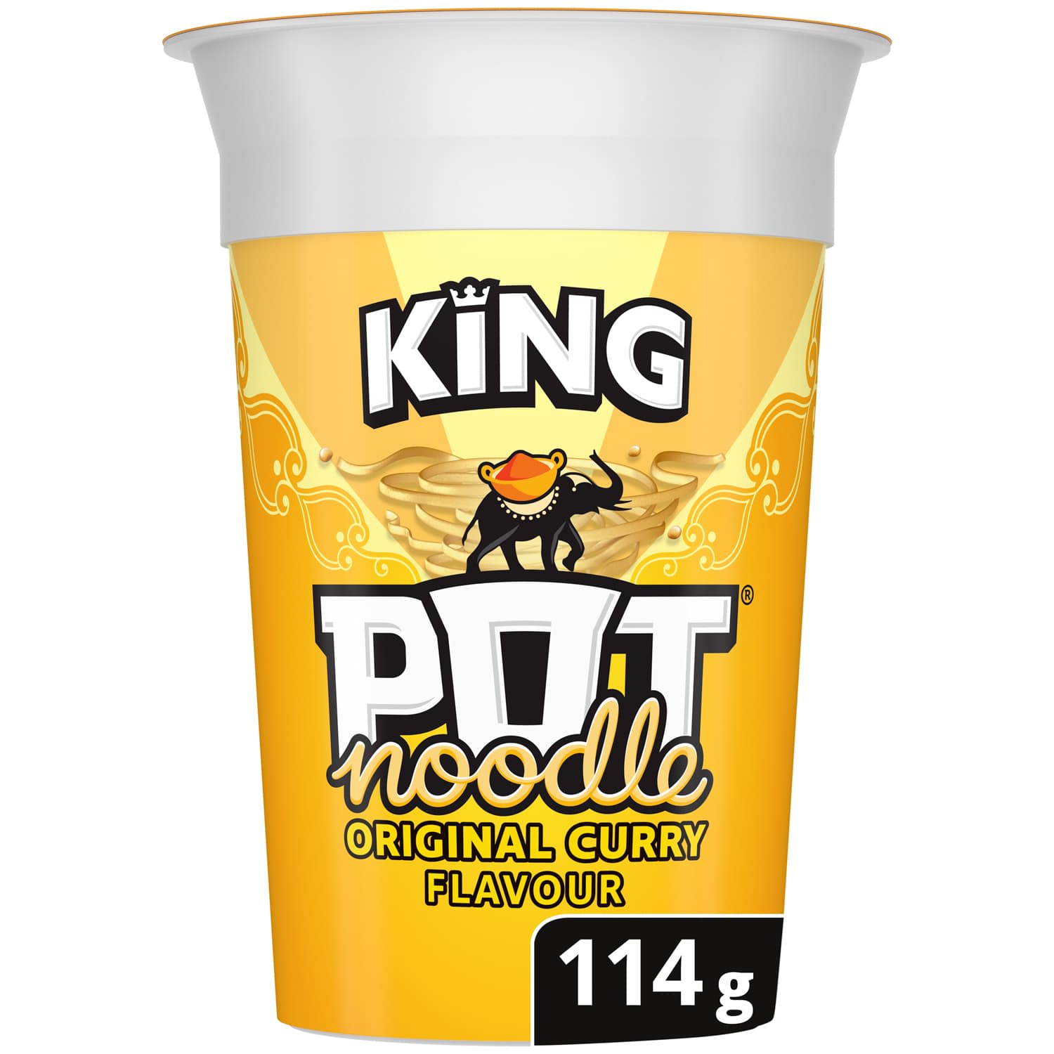 King Pot Noodle Original Curry Flavour 90g | Instant Noodles, Snacks