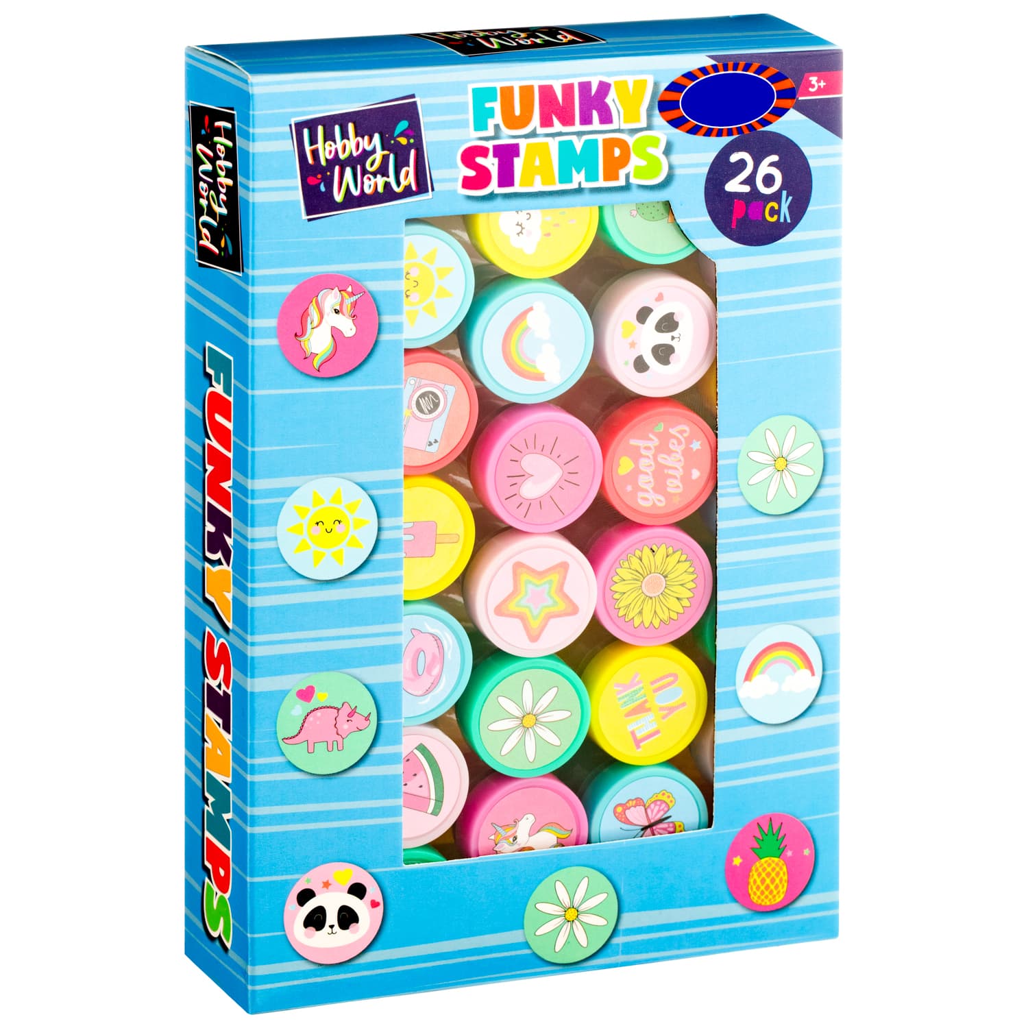 Hobby World Funky Stamps 26pk - Icons | Kids Arts & Crafts - B&M