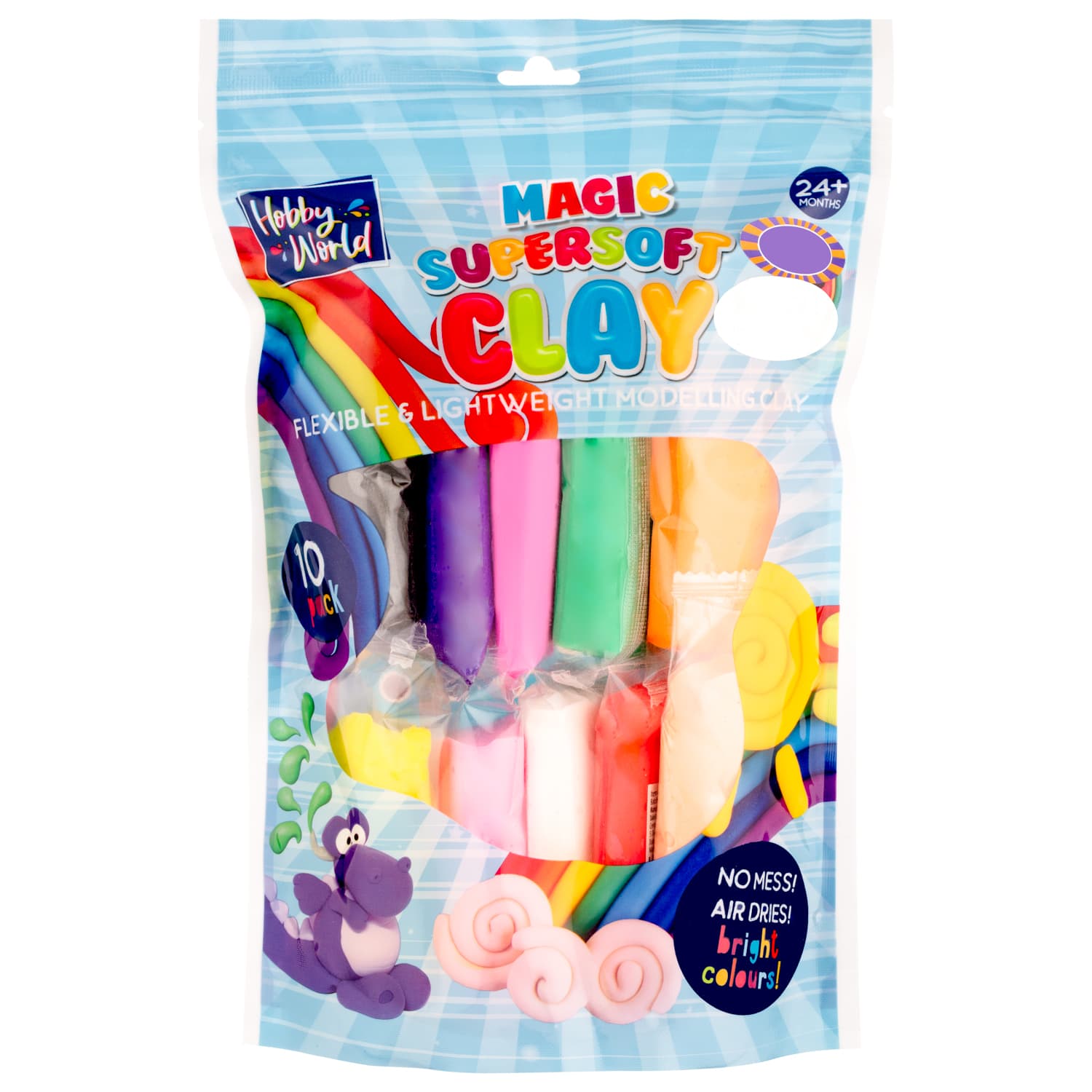 Hobby World Super Soft Modelling Clay 10pk | Kids Arts & Crafts - B&M