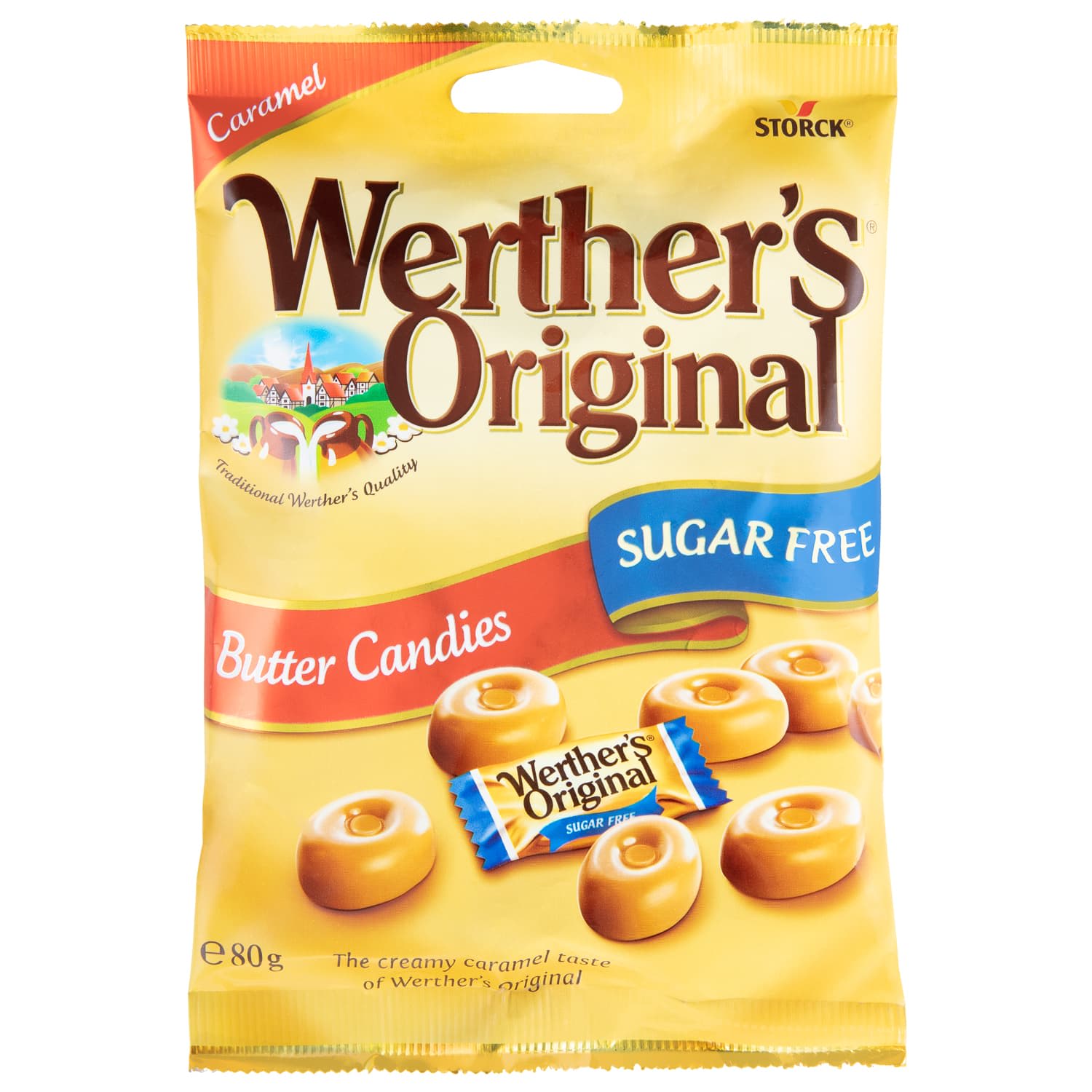 Werther's Original Butter Candies Sugar Free 80g | Confectionery - B&M
