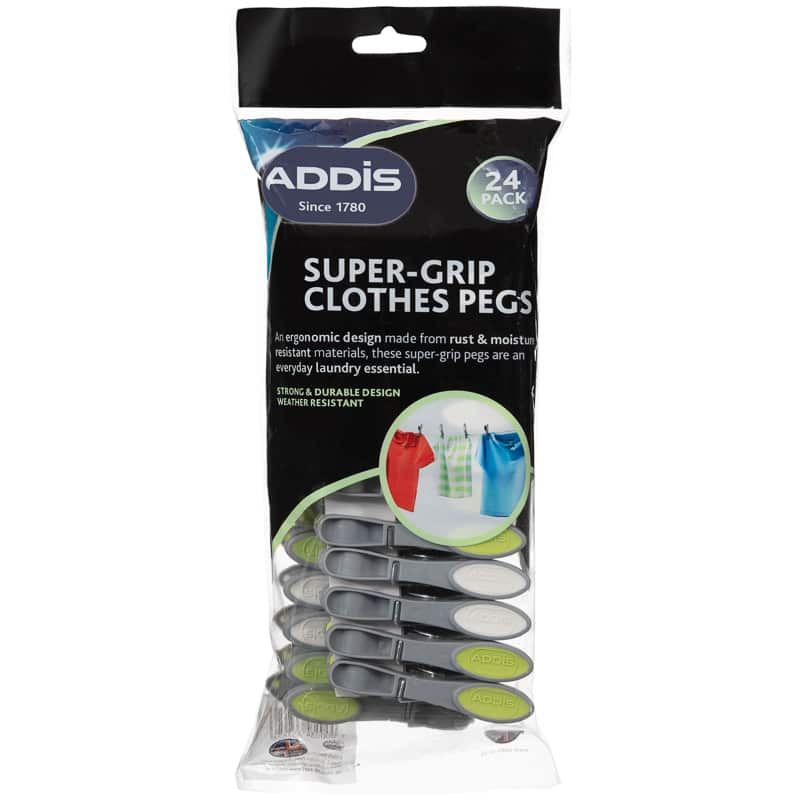 Addis Performance Pegs 24pk - Green | Laundry - B&M