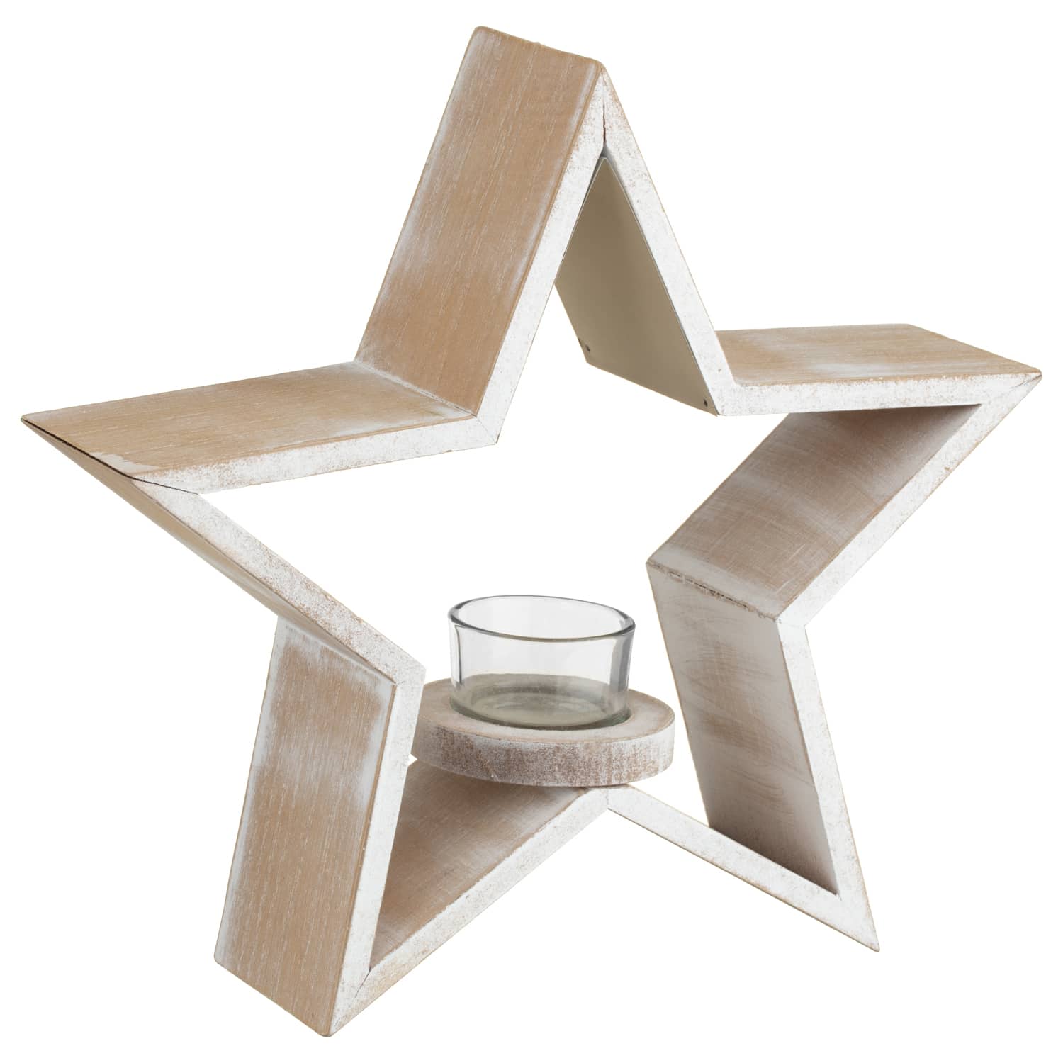 Wooden Star Tealight Holder | Candles | Giftware - B&M