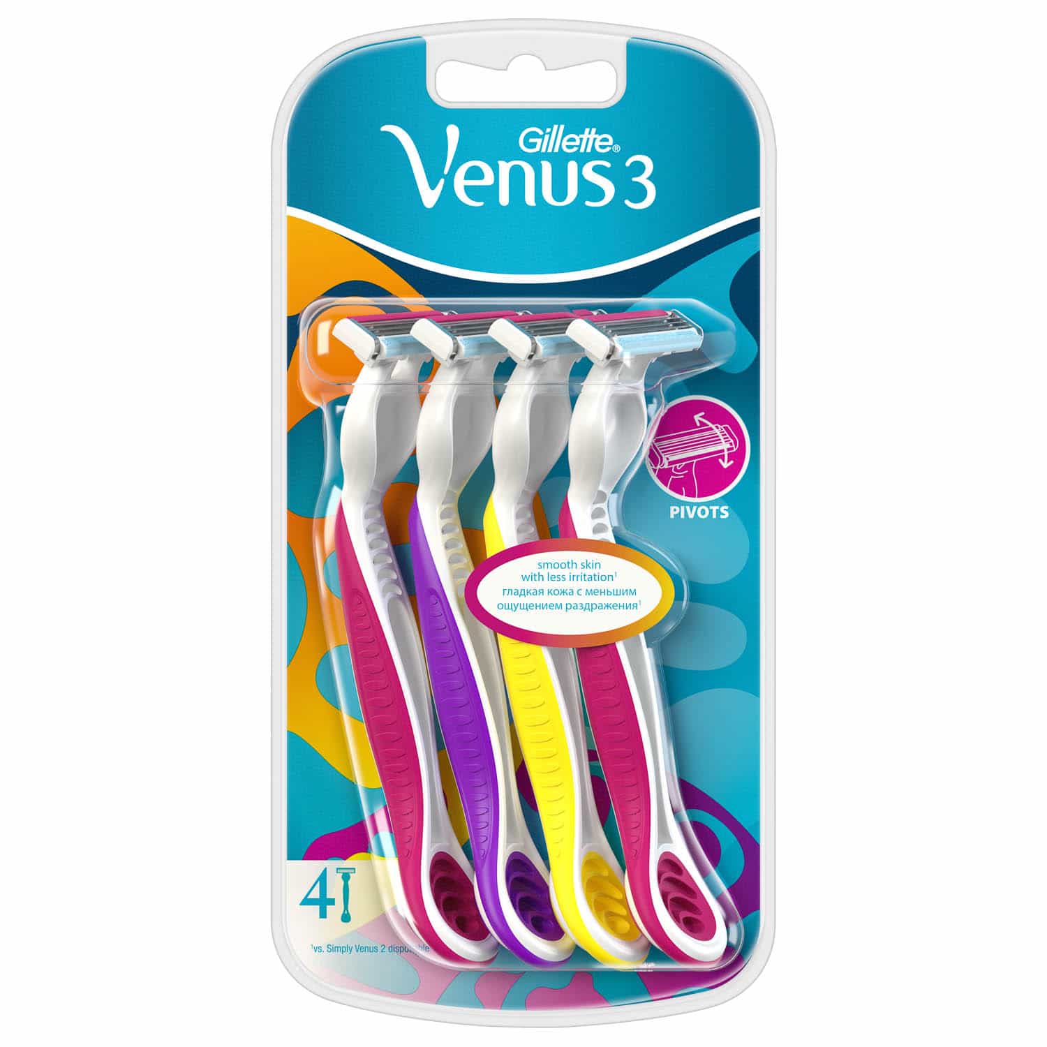 Gillette Venus 3 Razors 4pk | Shaving & Hair Removal - B&M