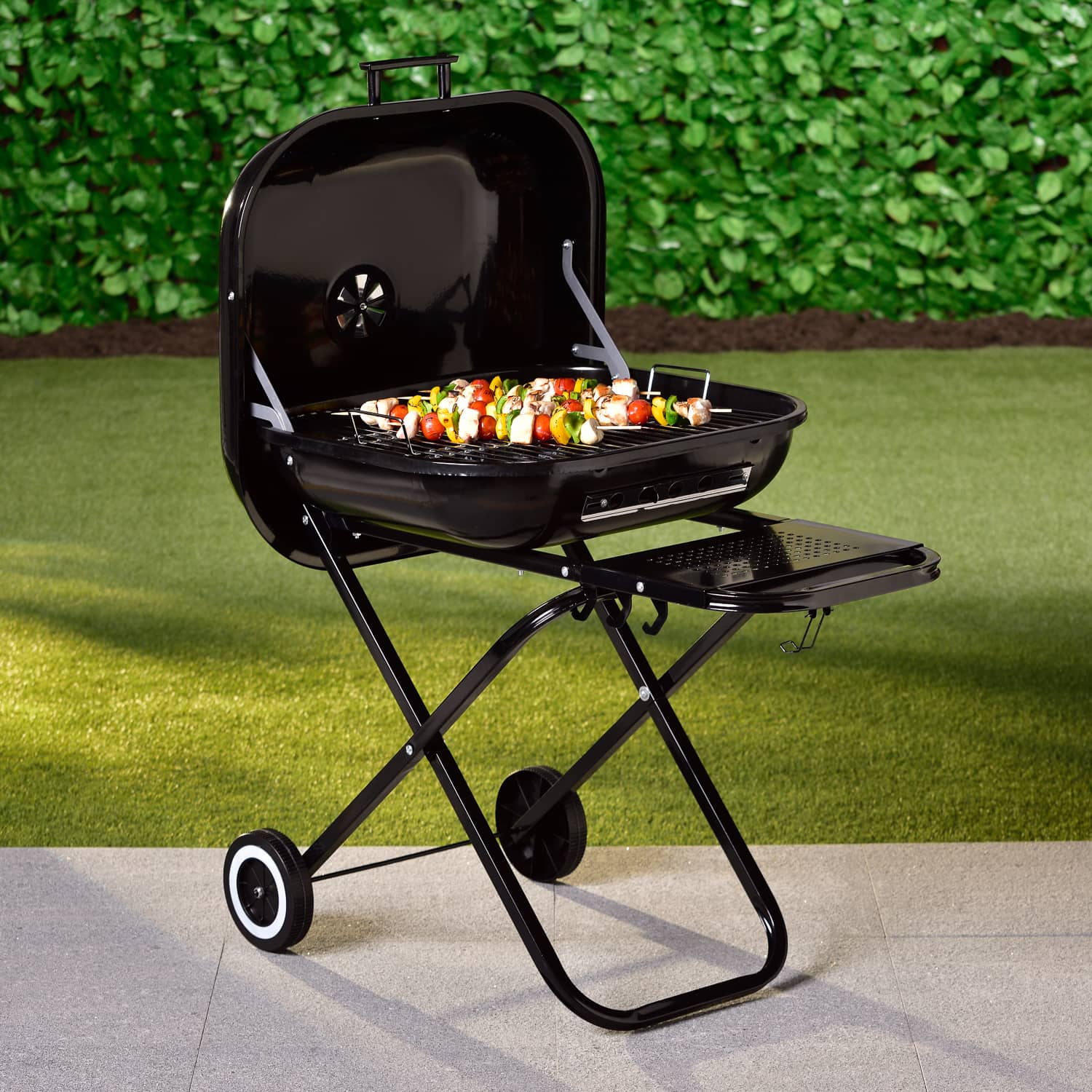 Offer BMStores Folding Barbecue with Shelf BMStores