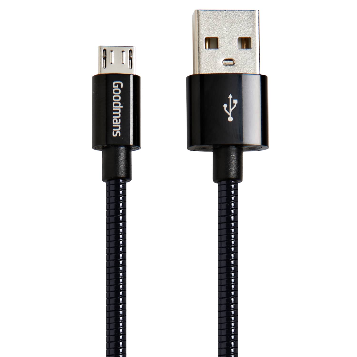 Goodmans Mini USB Metal Charging Cable - Black | Mobile - B&M
