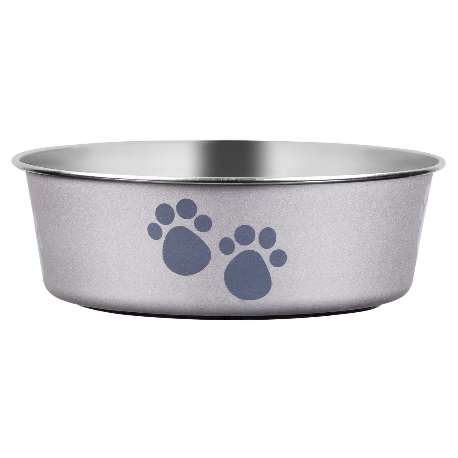 Non-Slip Stainless Steel Bowl - Grey | Pet Bowls | B&M Stores