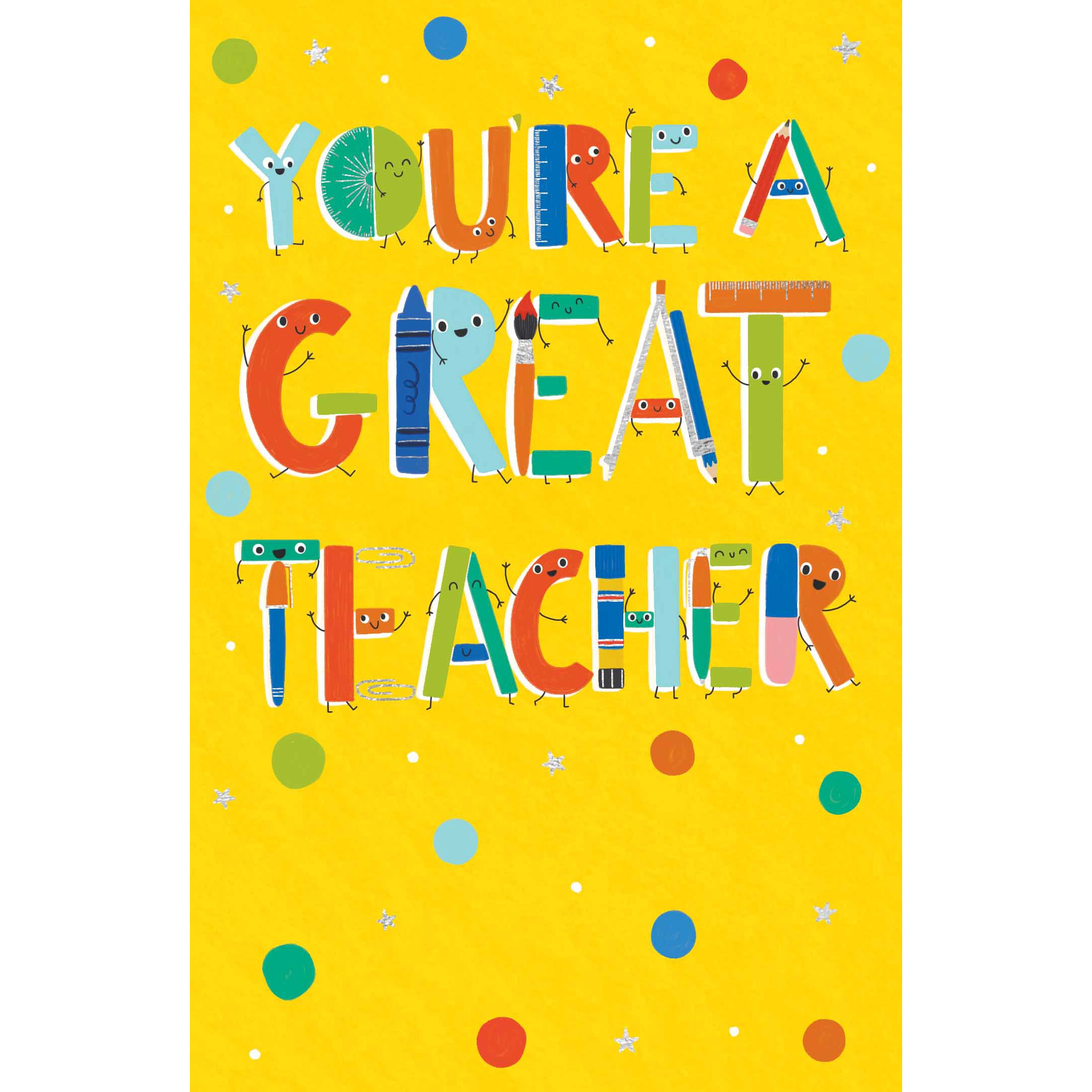 Offer BMStores Thank You Teacher Card Youre A Great Teacher Offer BMStores Thank You Teacher Card Youre A Great Teacher