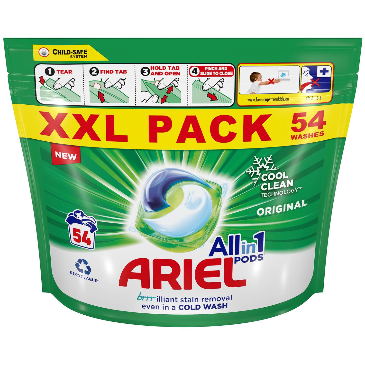 Offer BMStores Ariel All-in-1 Laundry Pods & Oxi Stain