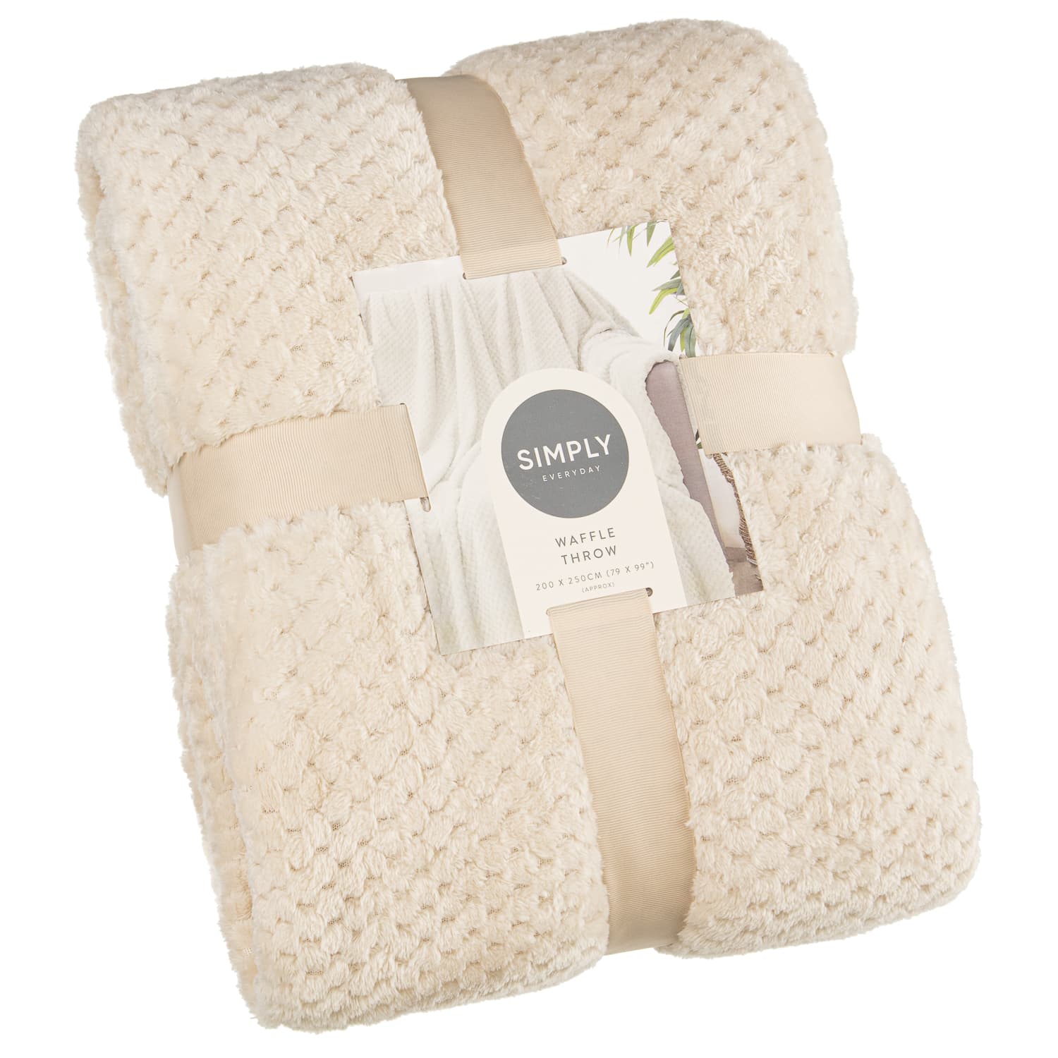 Simply Everyday Waffle Throw - Cream | Throws - B&M Stores