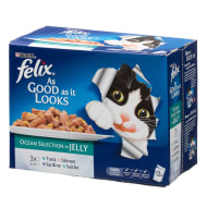 Felix Cat Food - Senior & Kitten Food - Jelly Pouches - B&M