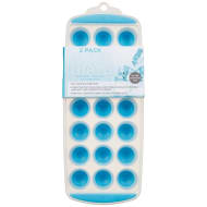 Silicone Pop Out Ice Cube Trays 2pk - Blue | Kitchen - B&M