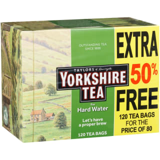 Yorkshire Tea Bags, Gold, Decaf & More from B&M