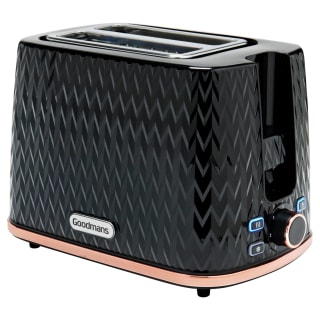Goodmans Toaster 4 Slice - Matt Black | Kitchen Electricals | B&M