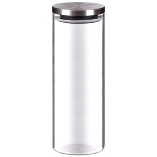 Large Hammered Glass Cannister with Wooden Lid | Kitchen Storage| B&M