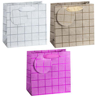 Luxury Gift Bag 3pk - Checkered | Gift Bags - B&M